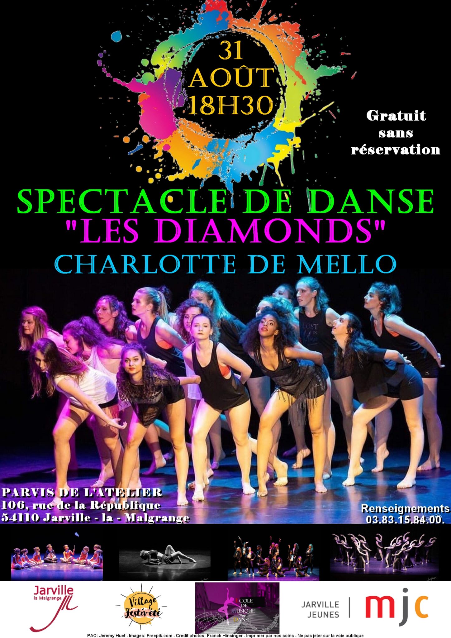 Affiche spectacle danse les diamonds | Jarville-la-Malgrange.fr